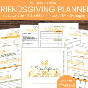 Friendsgiving Planner Printable | Printable Thanksgiving Planner ...