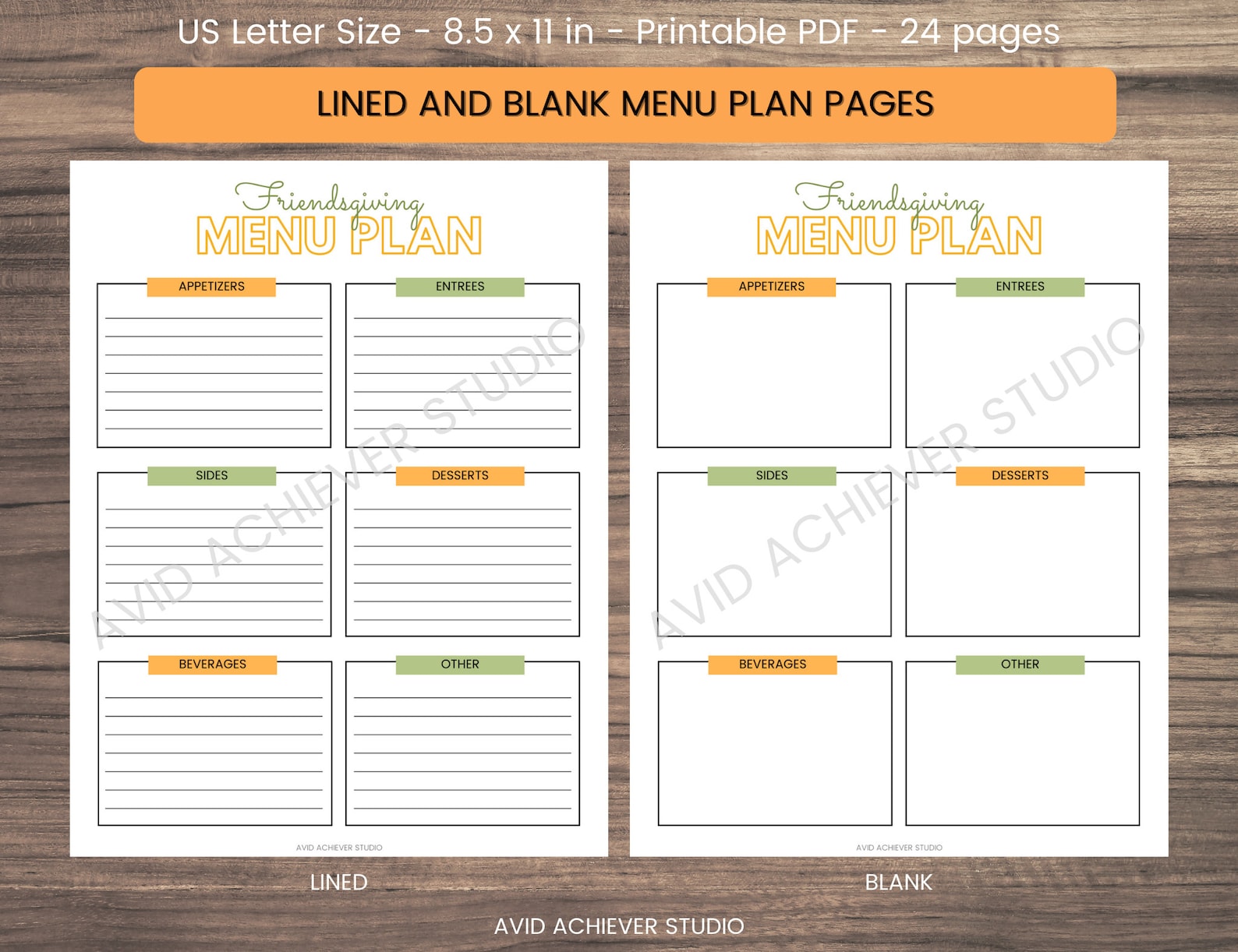 Friendsgiving Planner Printable | Printable Thanksgiving Planner ...