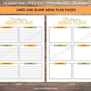 Friendsgiving Planner Printable | Printable Thanksgiving Planner ...