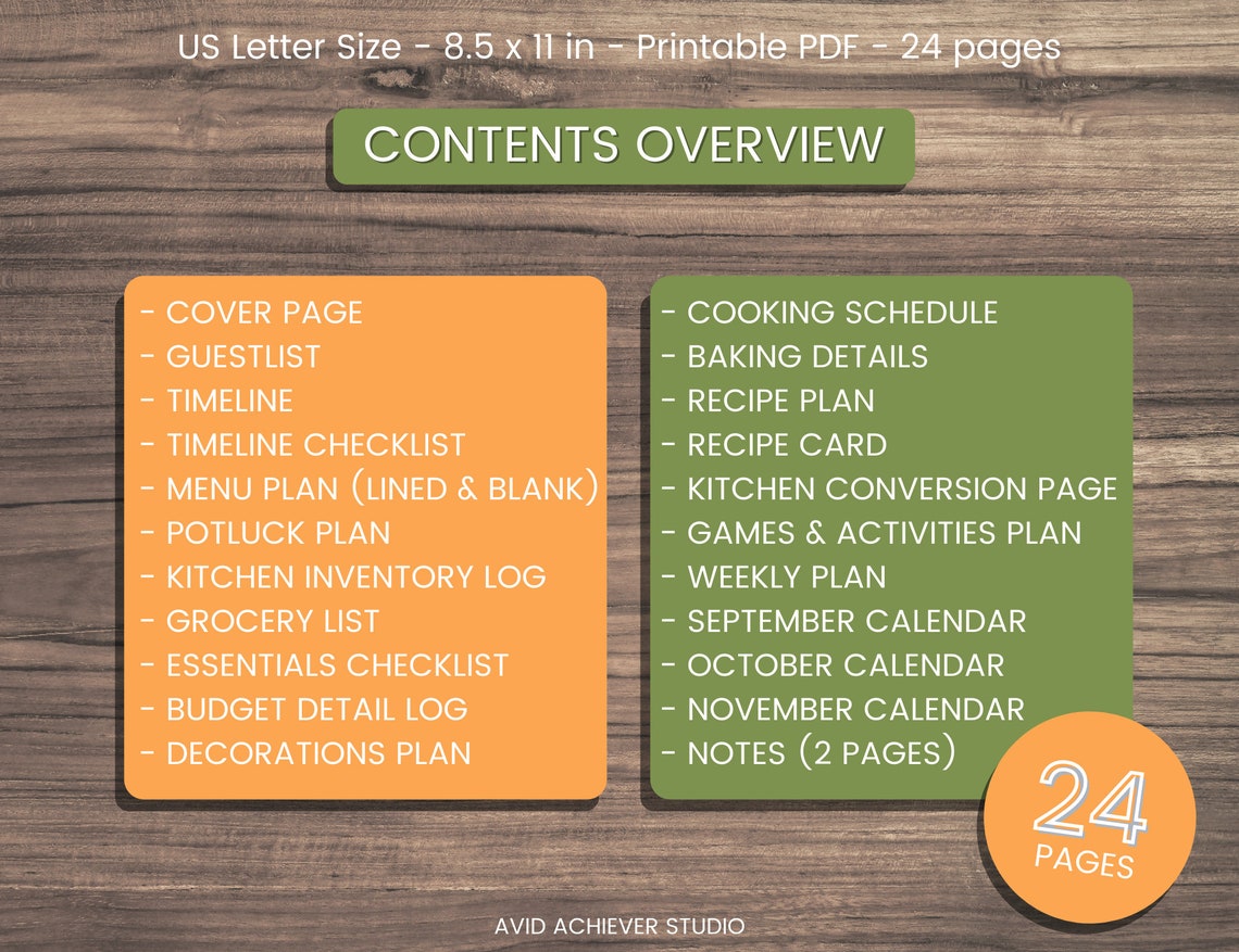 Friendsgiving Planner Printable Printable Thanksgiving - Etsy