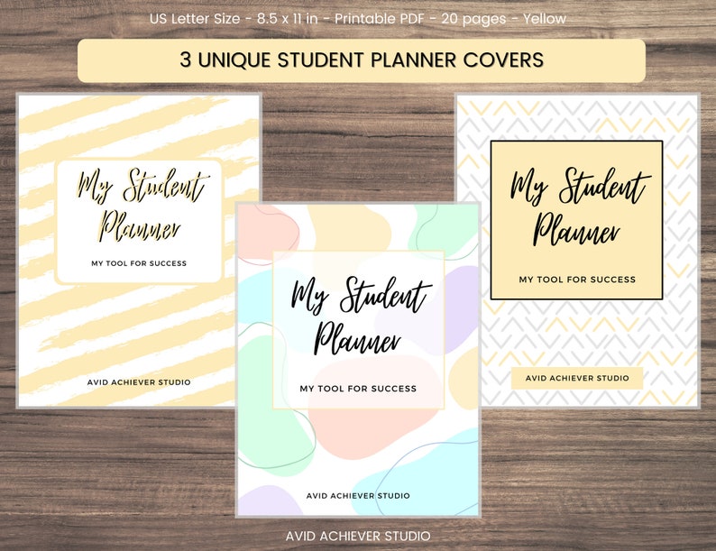 Student Planner Printable | Study Organizer | Study Planner | School ...