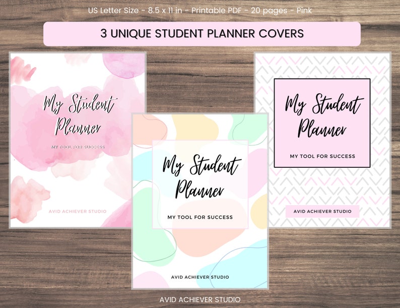 Student Planner Printable | Study Organizer | Study Planner | School ...