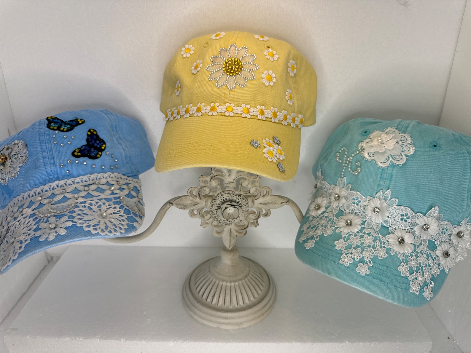 Women’s Lace and Flower Baseball Caps - Etsy