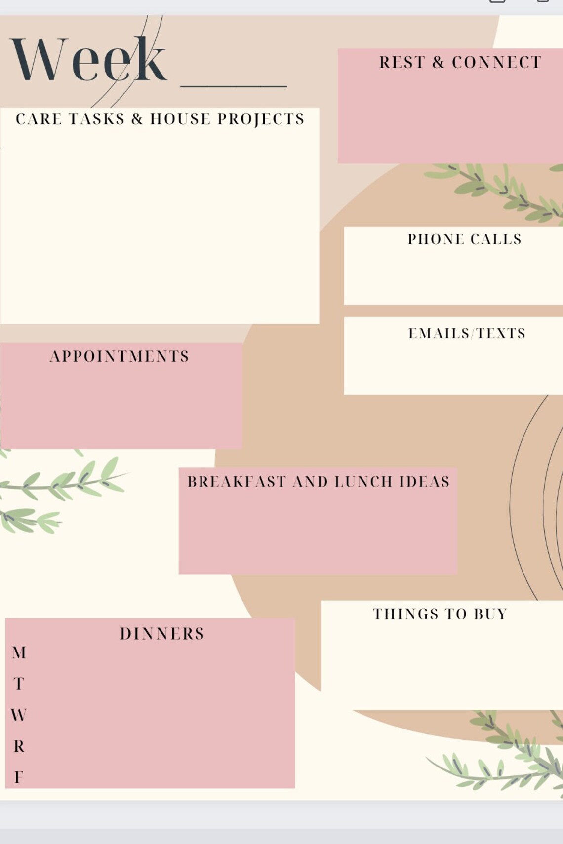 Weekly Planner - Etsy