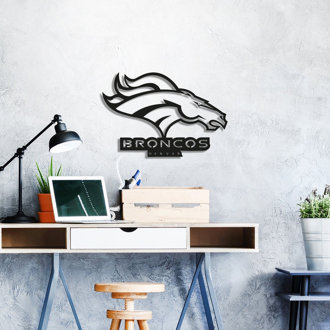 Denver Broncos Sign Denver Broncos Wall Decor Custom Metal - Etsy
