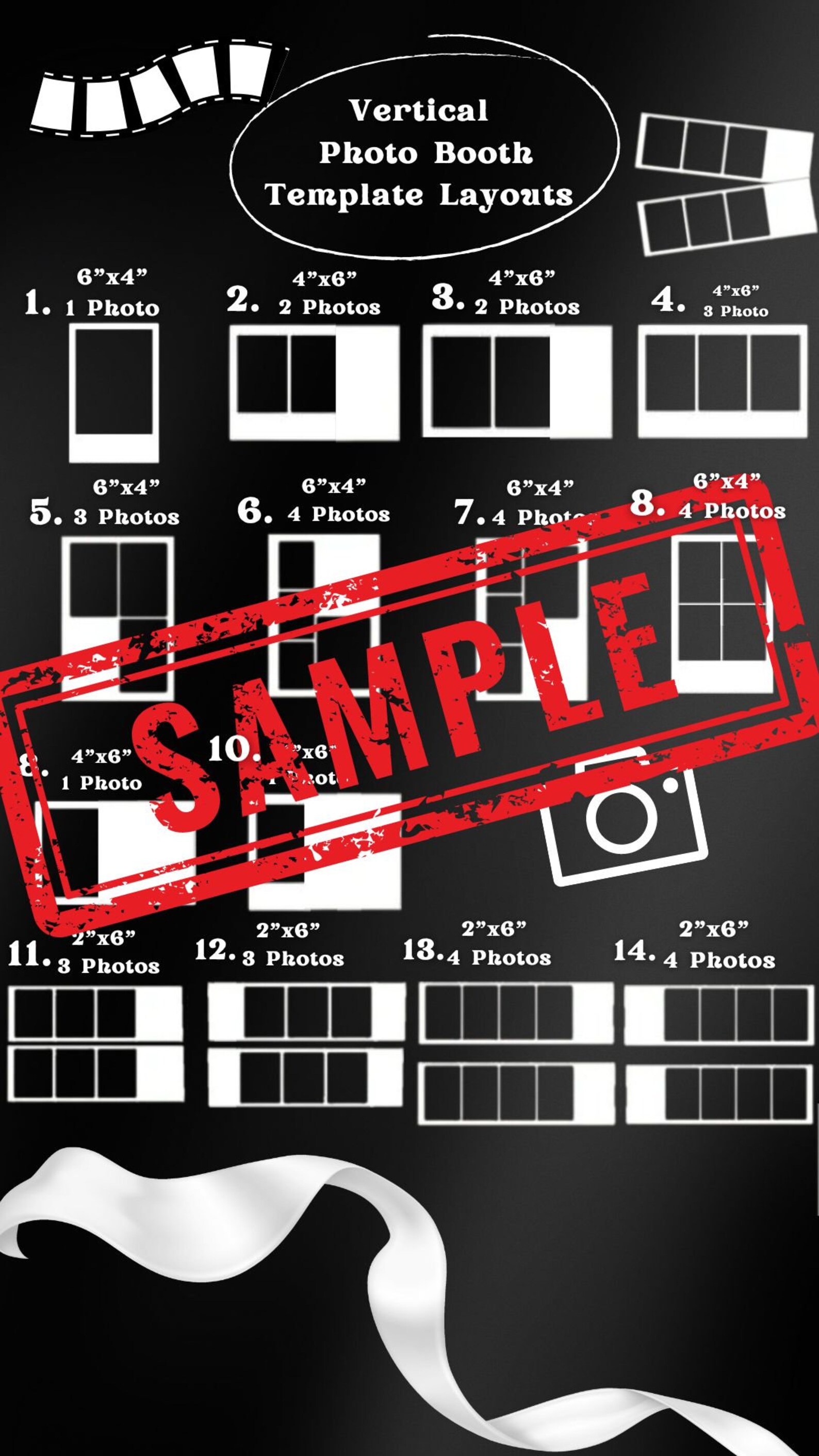 Photo Booth Template Layouts Ideen Schwarzweiß (Keine Vorlagen zum ...