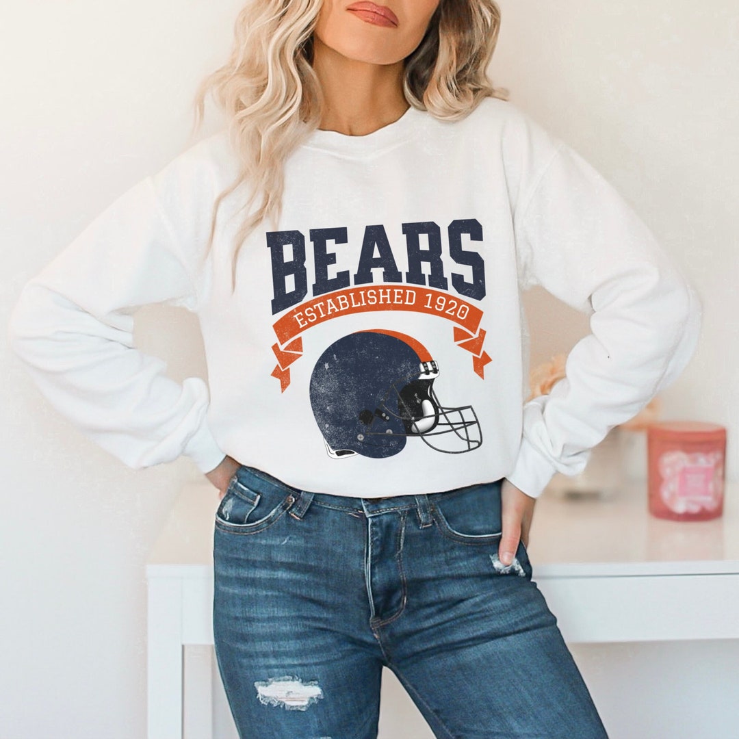 Retro Bears Football Sweatshirt Vintage Bears Football - Etsy