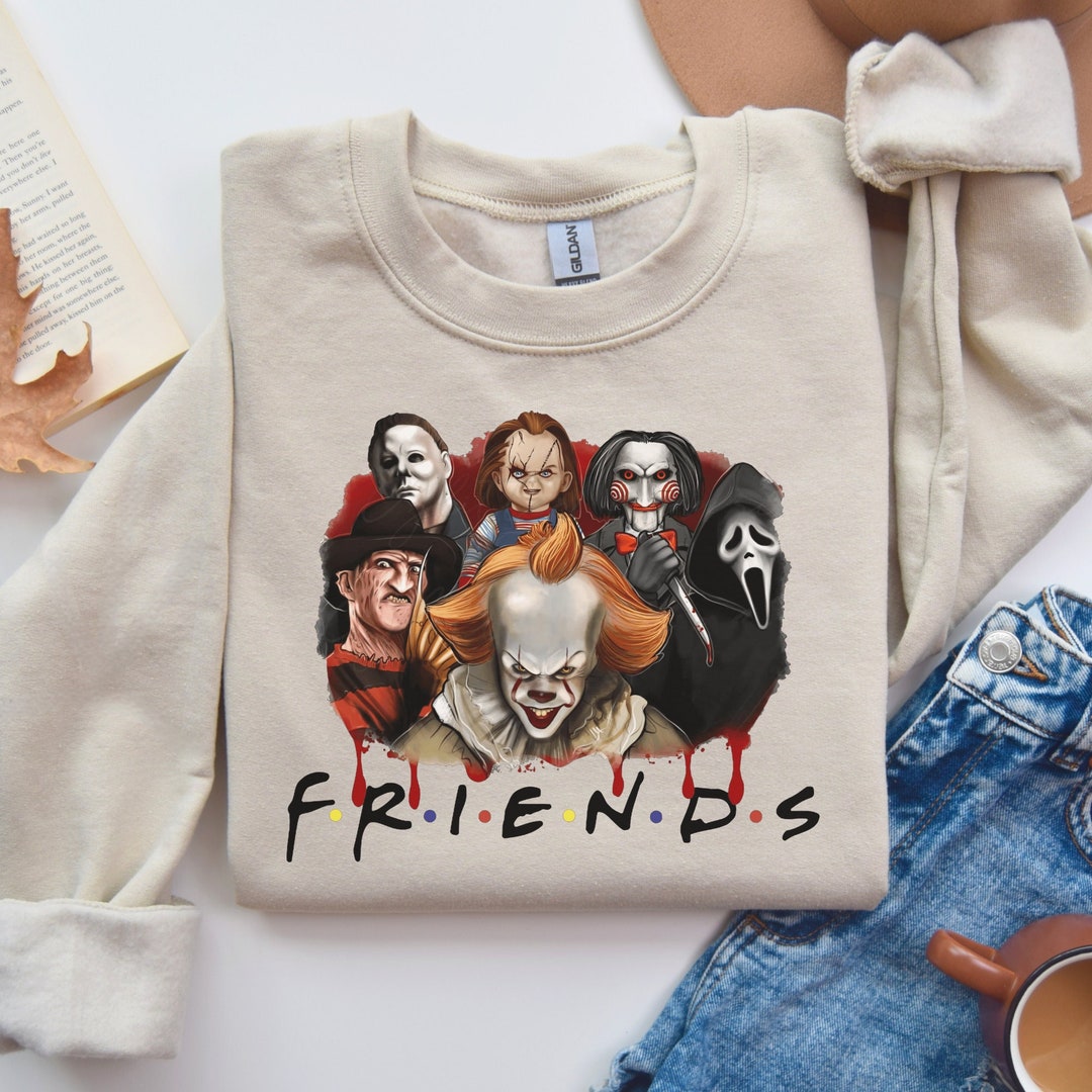 Horror Characters Friends Sweatshirt Friends Halloween Shirt - Etsy