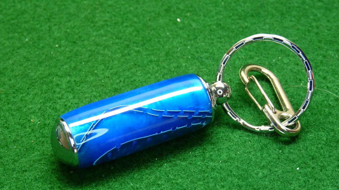 Stylish Blue Lagoon Pill Box Keychain: Convenient Accessory for On-the ...