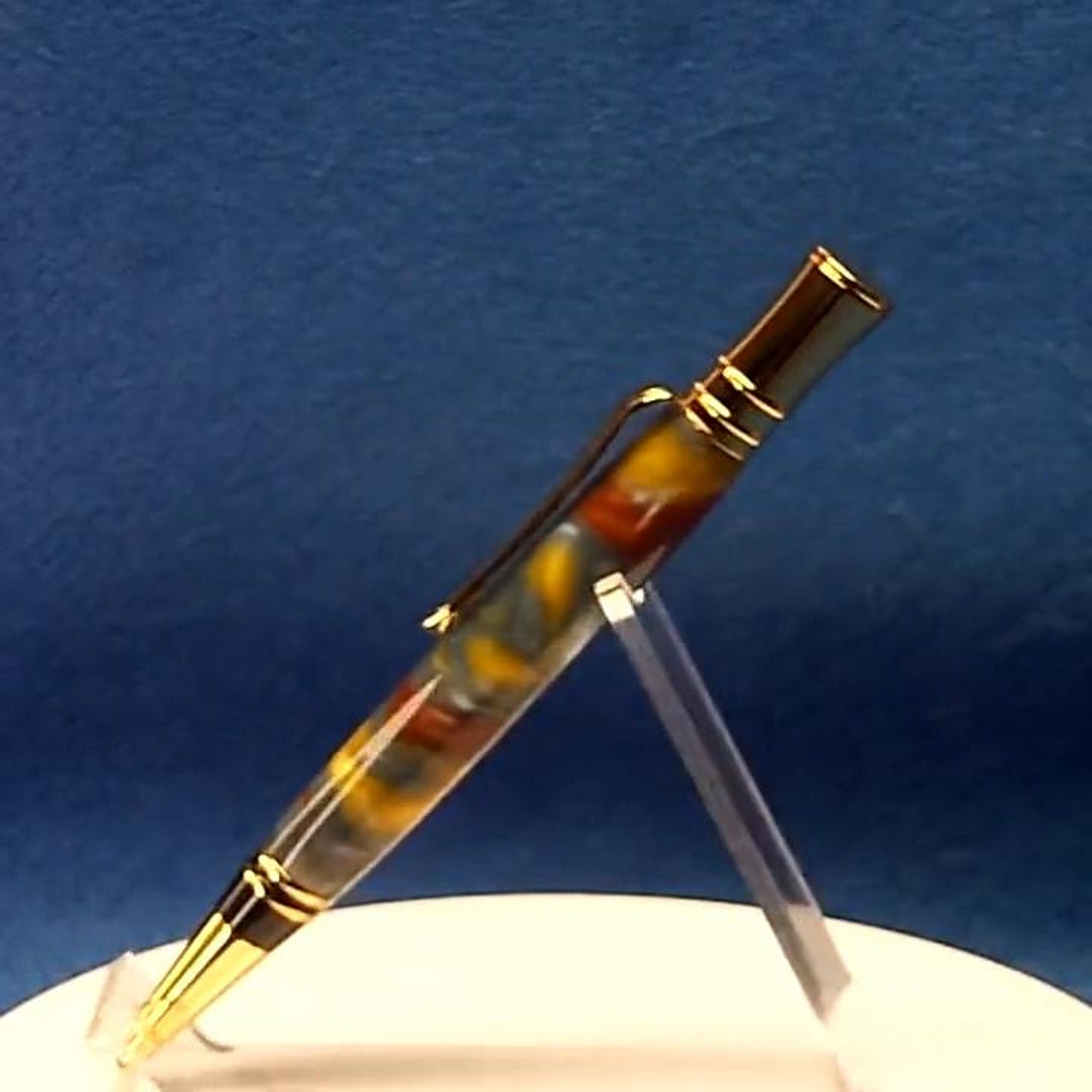 Luxury Executive Gold Twist Pen With Personalized Wooden Gift Box ...