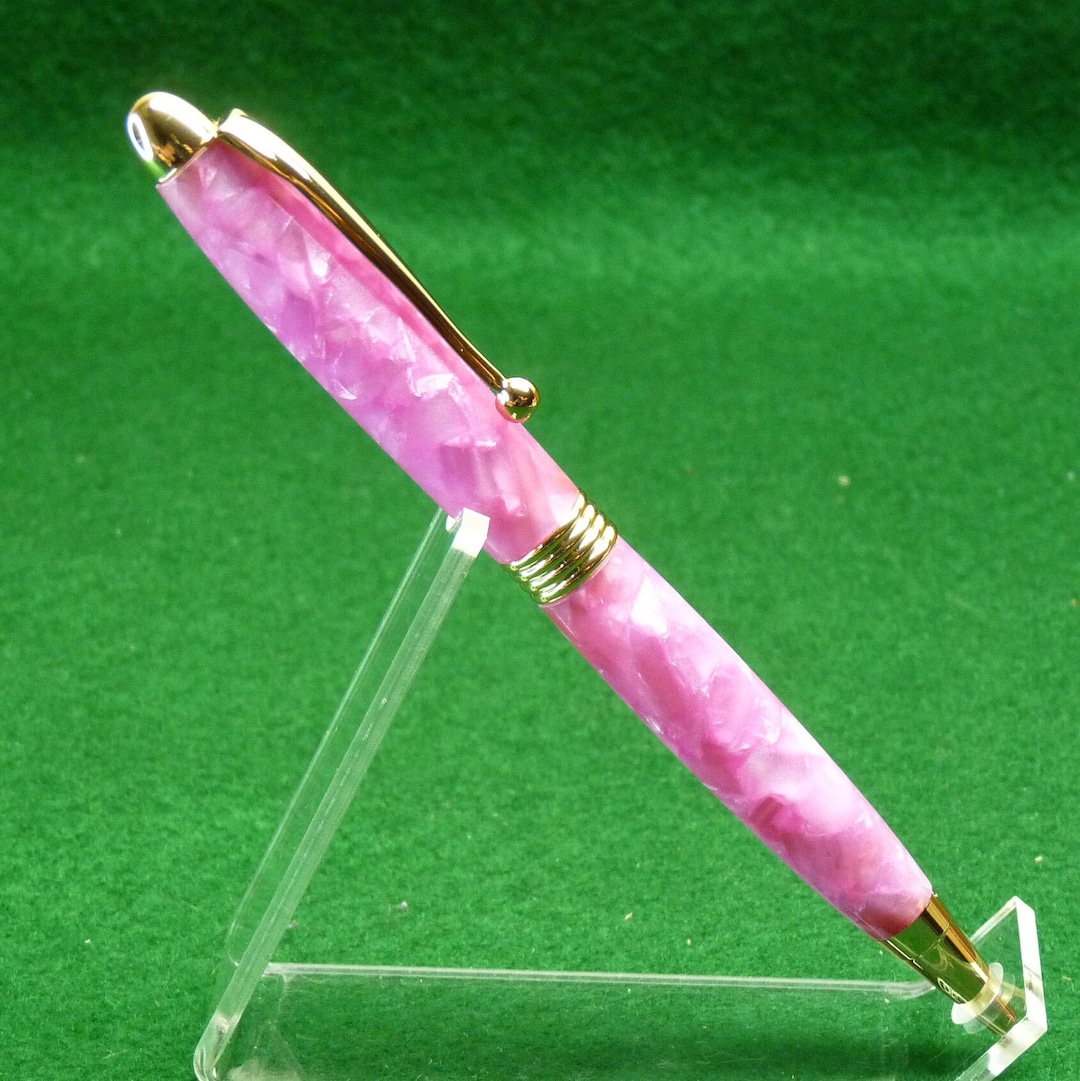 Pink Crush Gold Twist Pen: Hand-turned Designer Cross Writing ...