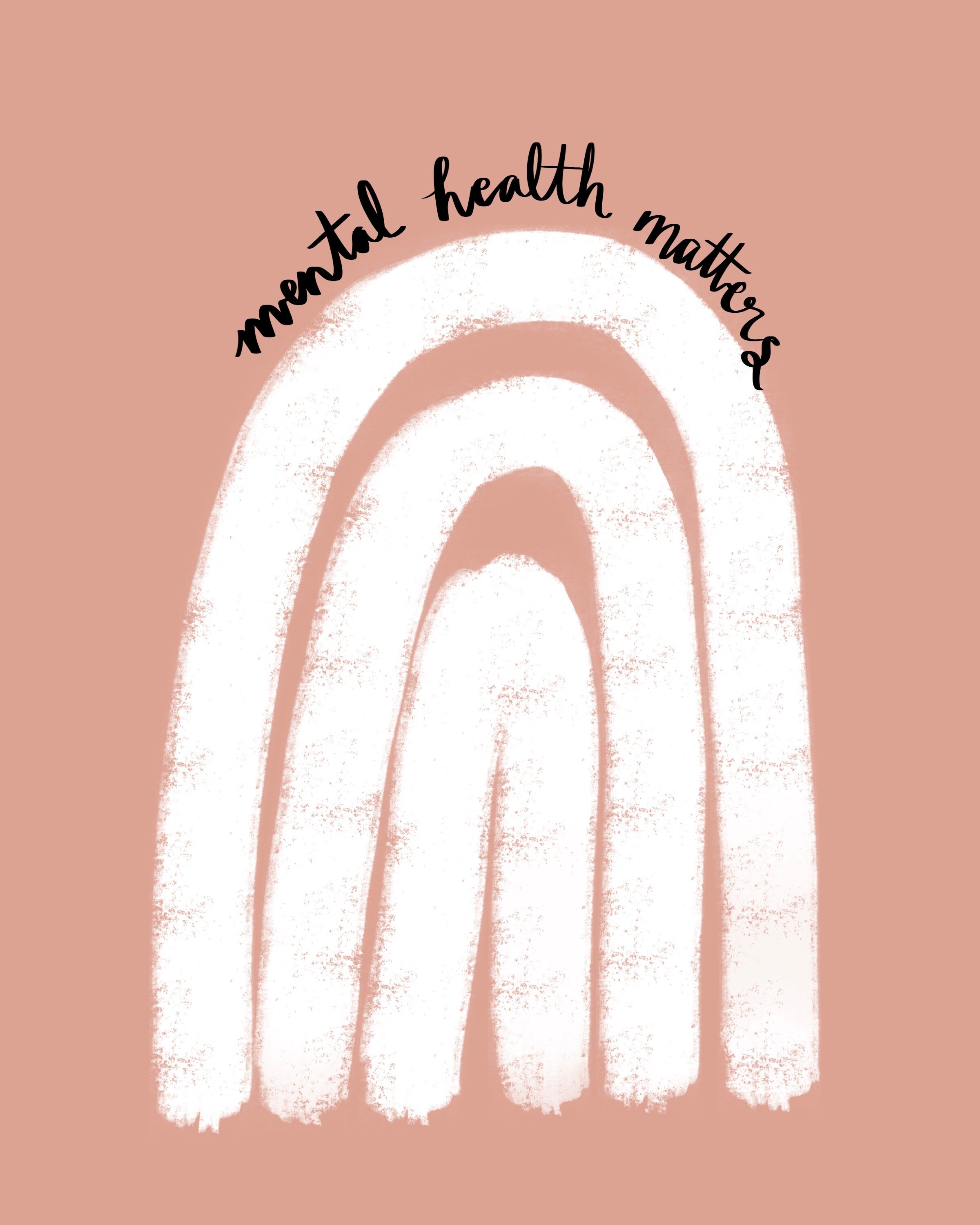 Mental Health Matters Rainbow Print / Mental Health Wall Art / Boho ...