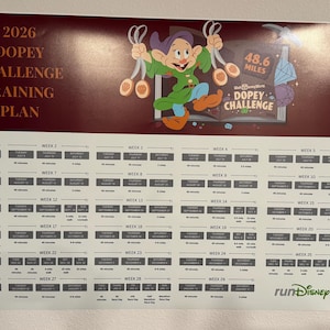2026 Rundisney Dopey Challenge Galloway Training Calendar WITH DATES ...