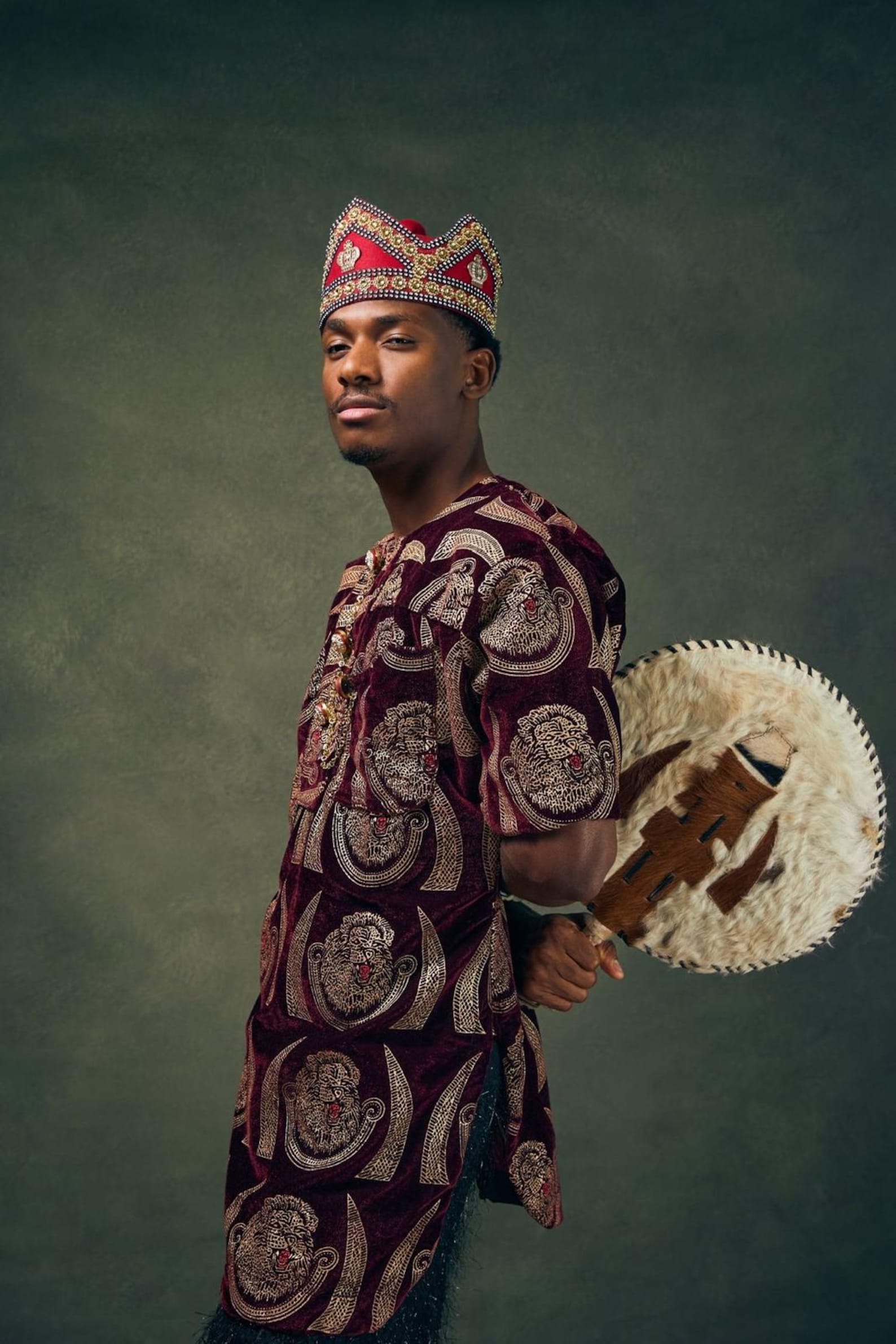 Handmade Isi Agu Igbo Attire: Royal Nigerian Outfit With Red Igbo Hat ...