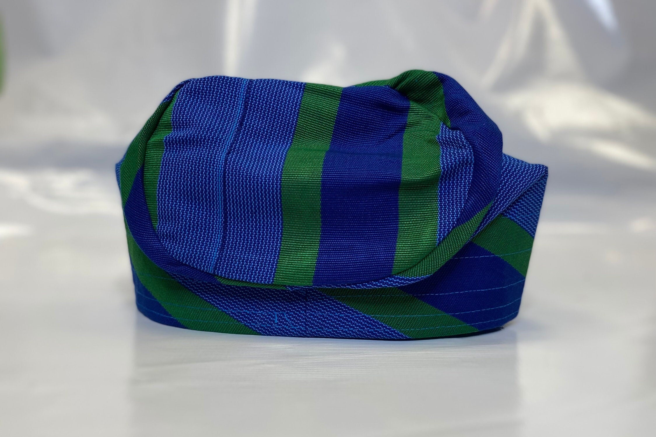 Nigerian Wedding Blue Multicolor Asooke, Gele Ipele, Fila Fabric ...