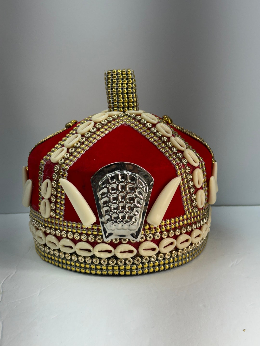 Beaded Chieftaincy Cultural Events Hat, Igbo Velvet Kufi Isi Agu Velvet ...