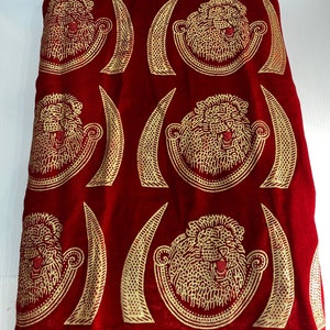 Isi Agu Burgundy Soft Velvet Fabric – Sold per Yard | African Velvet ...