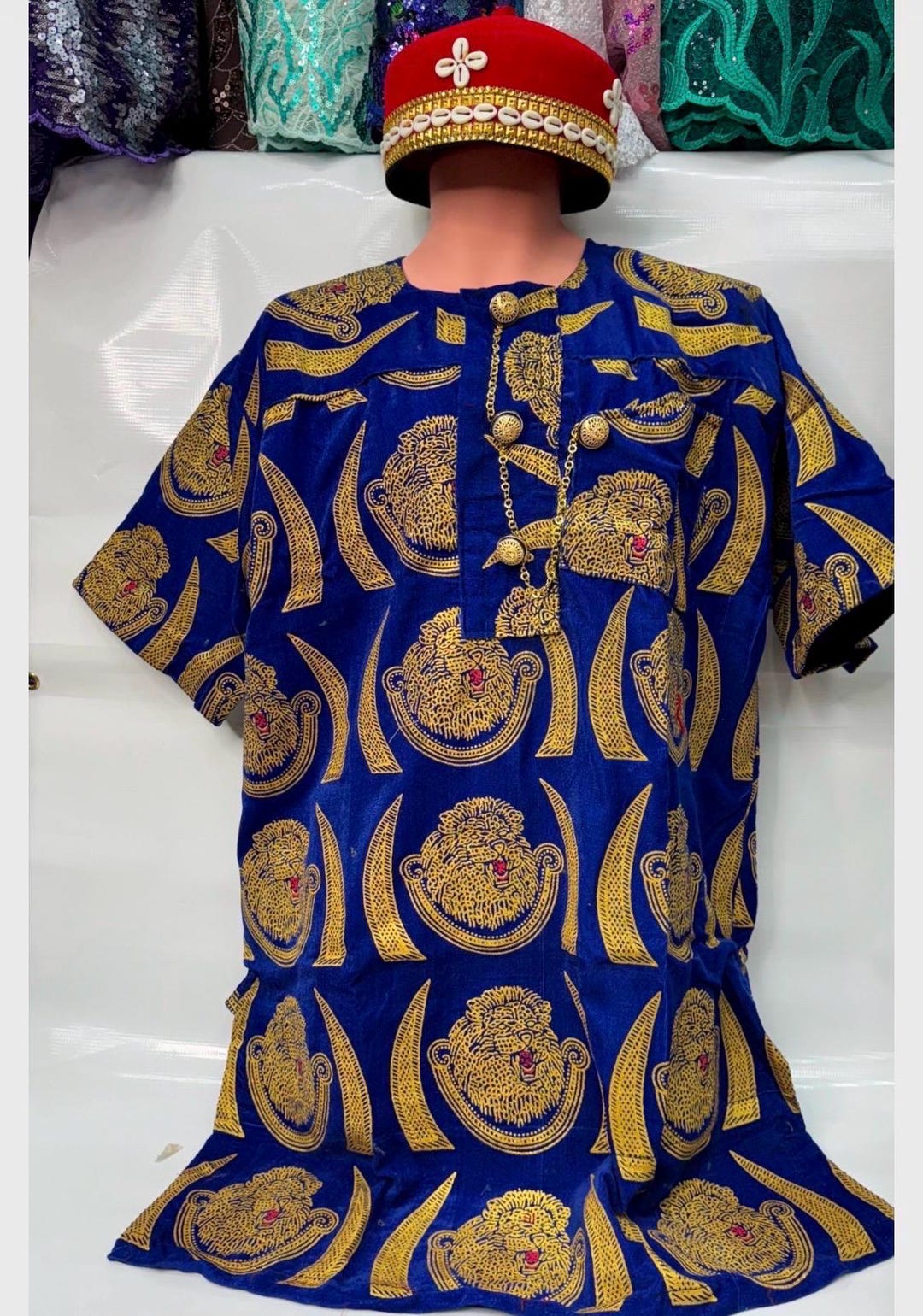 Royal Red Isi Agu Outfit With Igwe Cap | Igbo Groom Attire - Etsy