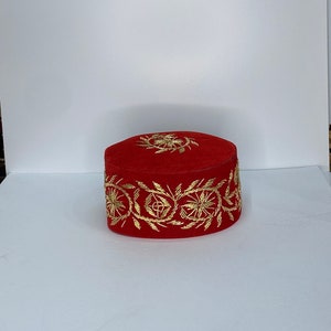 Stylish Odogwu's Red Igwe Hat, Igbo Chieftaincy Wedding Red Hat, Ozo ...