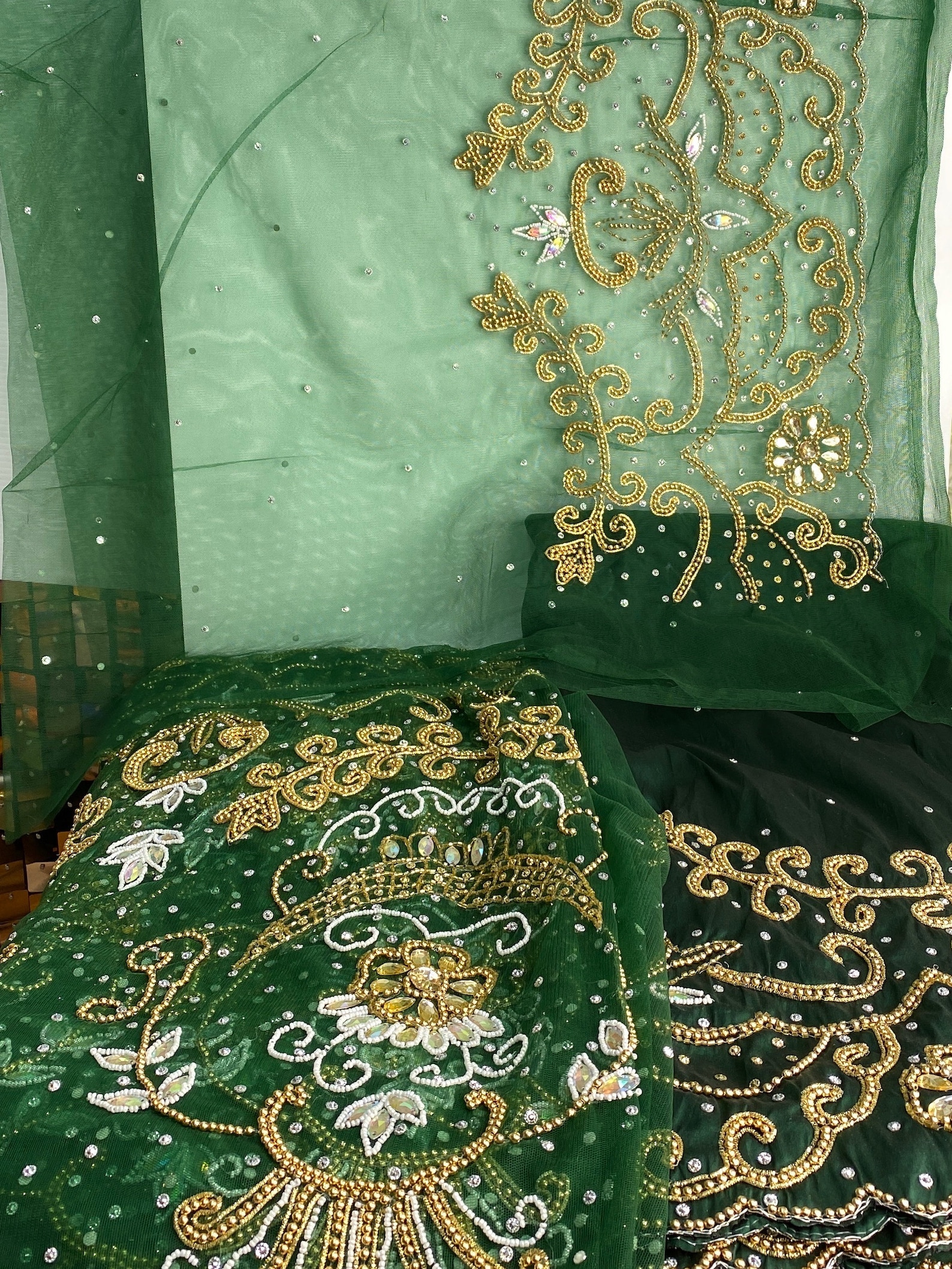 Igbo Wedding Fabric: Beaded George Material for Traditional Bridal ...