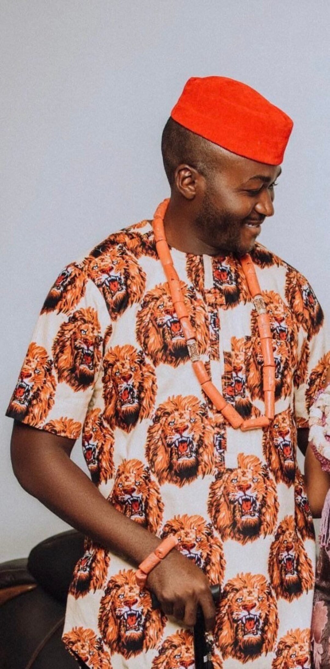 Orange Igbo Cap, Traditional Cap, Igbo Nze Cap, Traditionalwedding Cap ...