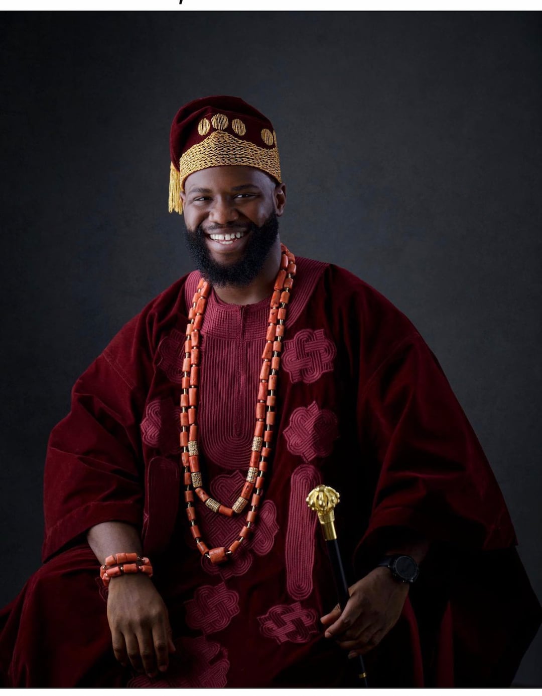 Wine Velvet Nigerian Agbada: Traditional Groom Wedding Outfit - Etsy