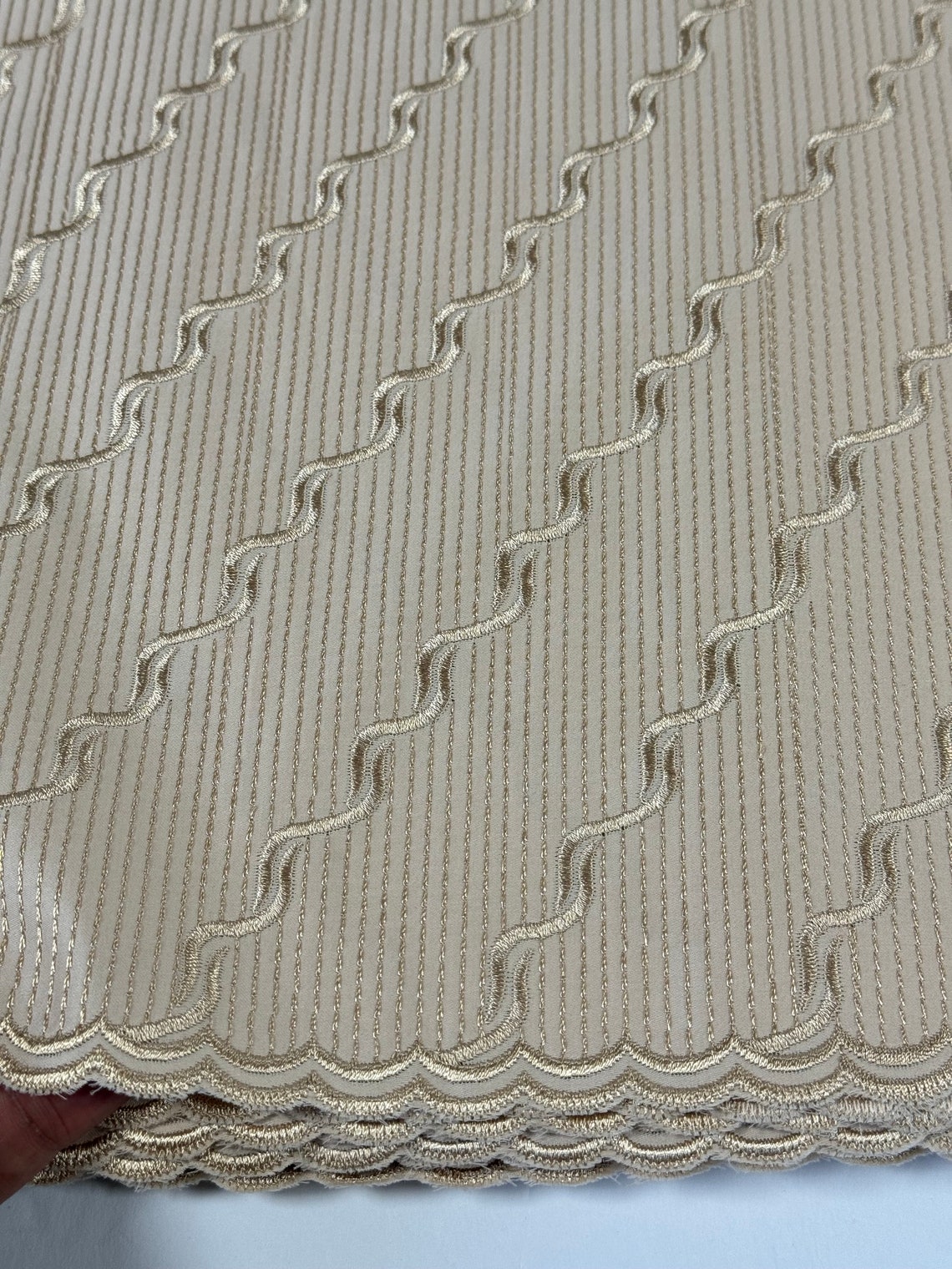 African Swiss Polish Cotton Fabric: Gold Viole, 5 Yards We Ship Next ...