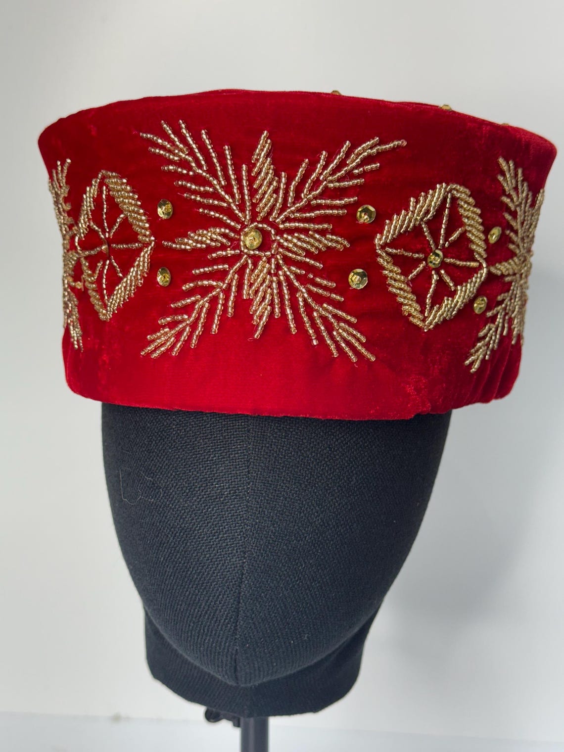 Red Ibo Kufi Hat: Cowries African Royalty Wedding Hat - Etsy