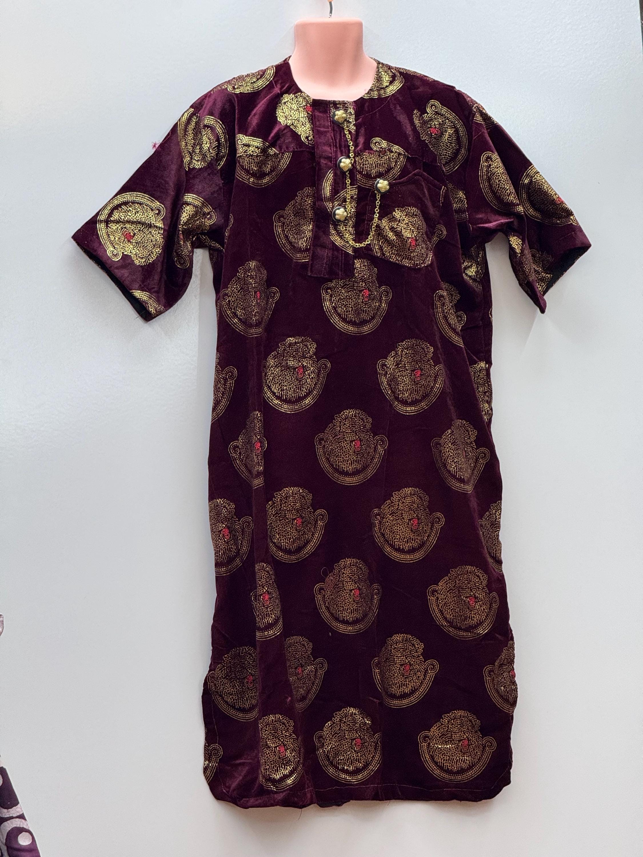 Men’s Isi Agu Velvet Shirt – African Wedding Top | Igbo Traditional ...