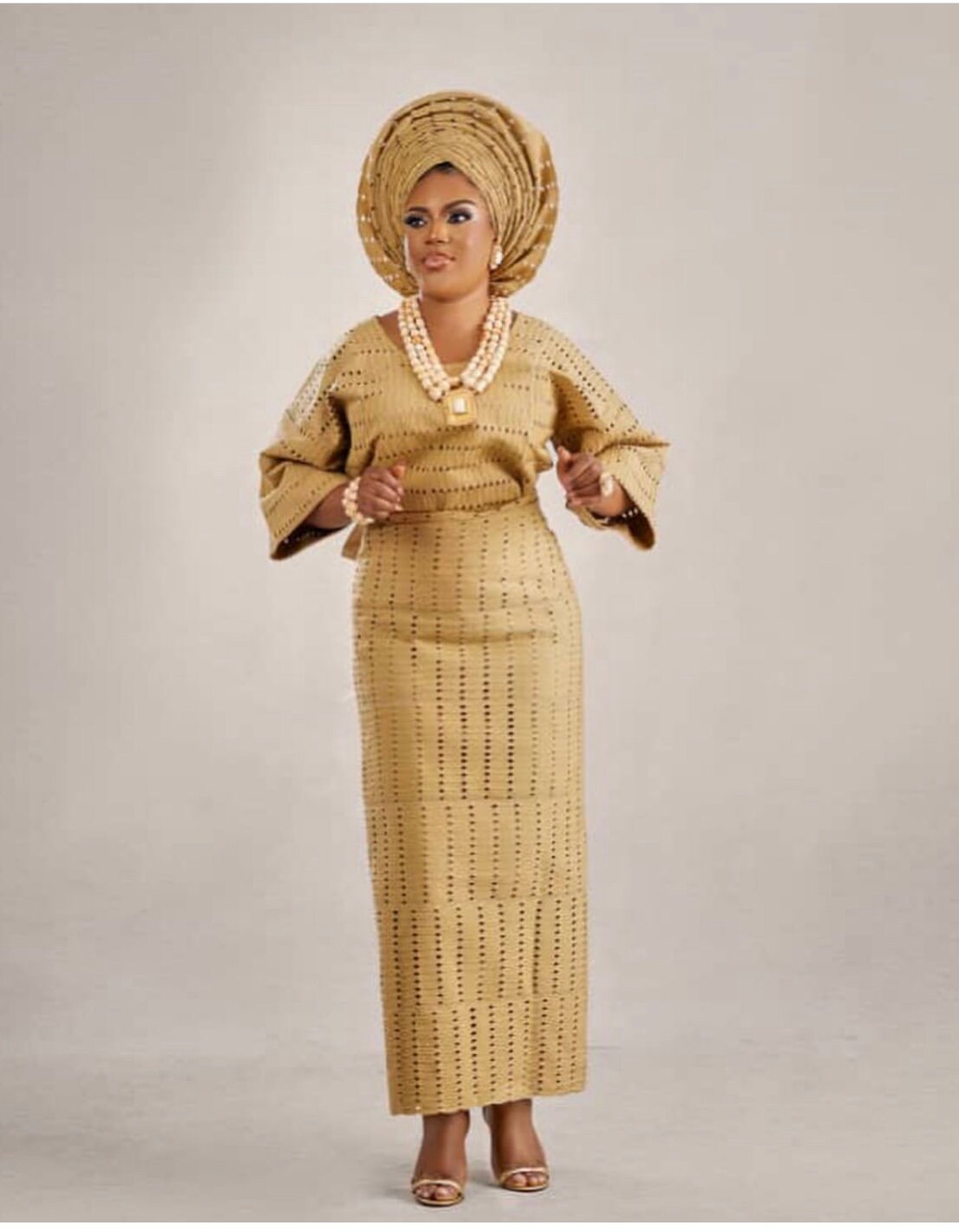 Vintage Etu Bride's Aso Oke Complete Wedding Dresses - Etsy