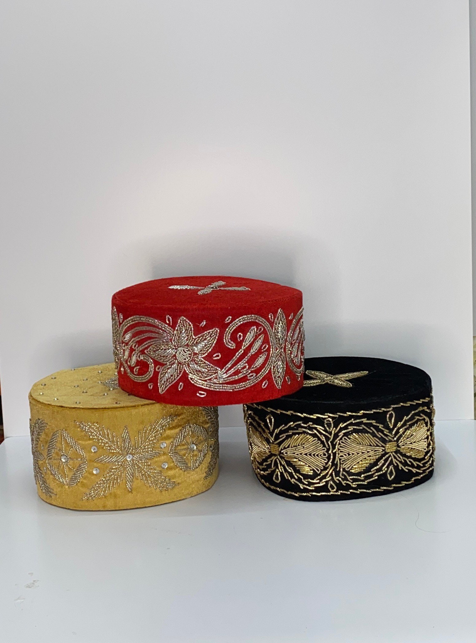 Velvet Hard Hat Lgbo Cultural Igbo Ozo Fitted Cap for African Men ...