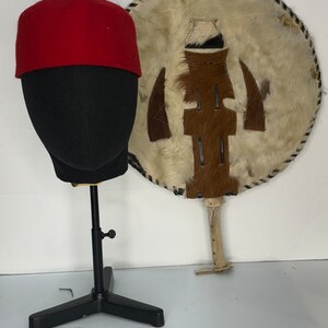 Oval Shape Igbo Hat, Igbo Ozo Red Wool Cap, Igbo Cultural Cap, African ...