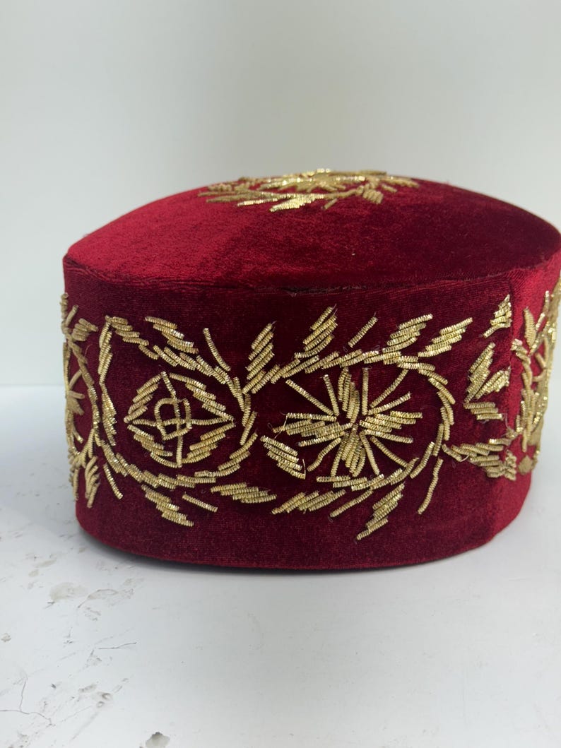 Red Igbo Chieftaincy Hat: Traditional African Wedding Cap - Etsy