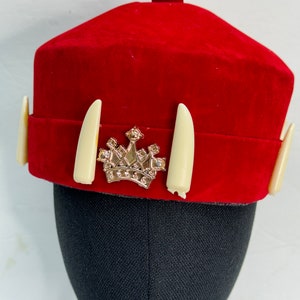 Luxury Handmade African Men Hat: Igbo Red Igwe Crown Velvet Suede Cap ...