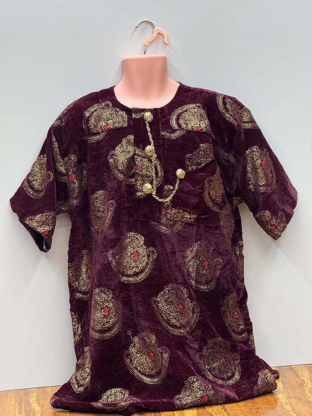 Men’s Isi Agu Velvet Shirt – African Wedding Top | Igbo Traditional ...