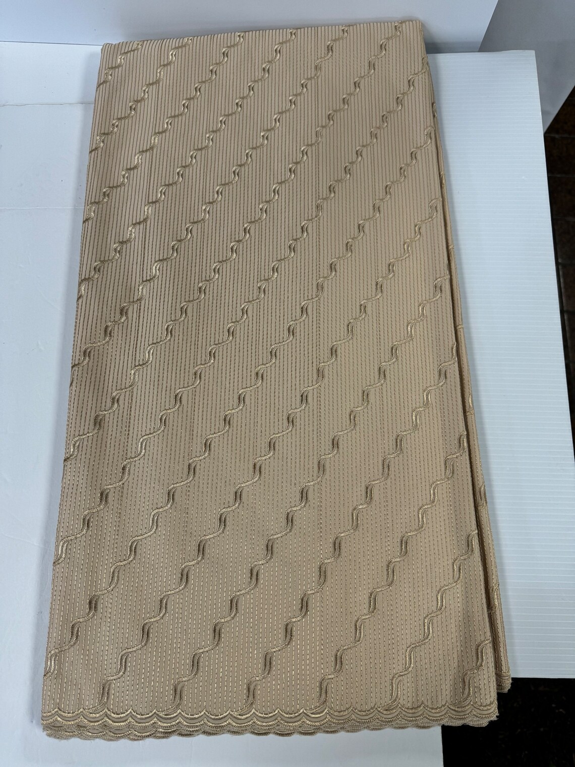 African Swiss Polish Cotton Fabric: Gold Viole, 5 Yards We Ship Next ...