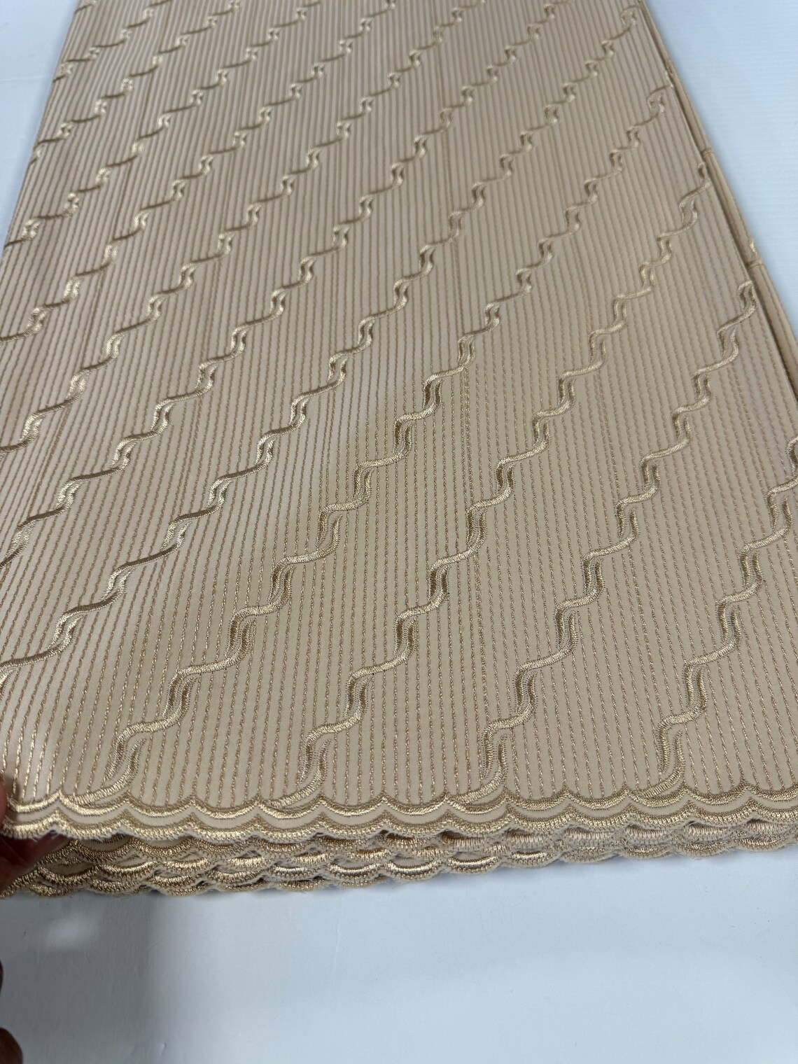 African Swiss Polish Cotton Fabric: Gold Viole, 5 Yards We Ship Next ...
