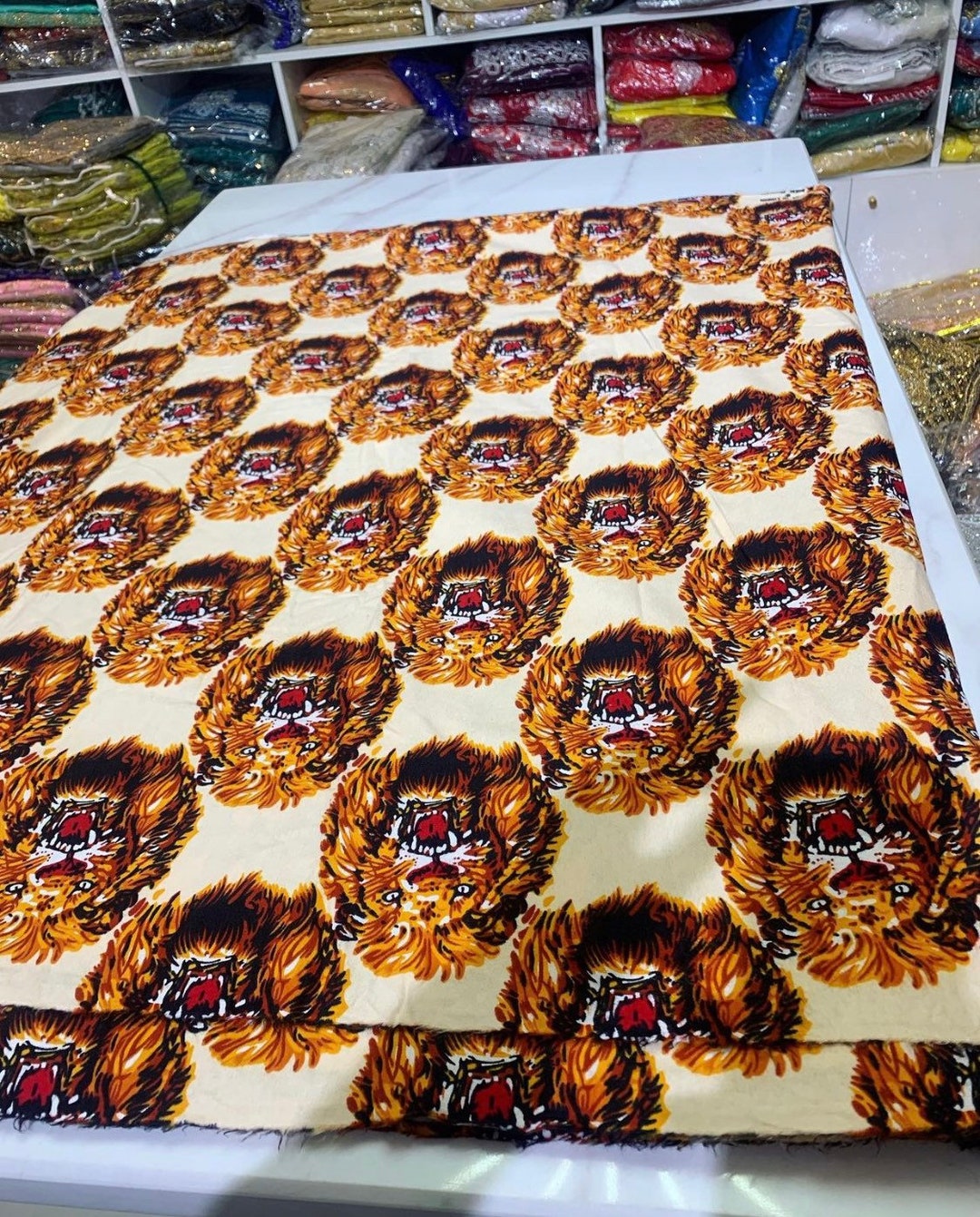 Red Isi Agu Velvet Fabric, Royal African Velvet Isi Agu Fabric Sold per ...