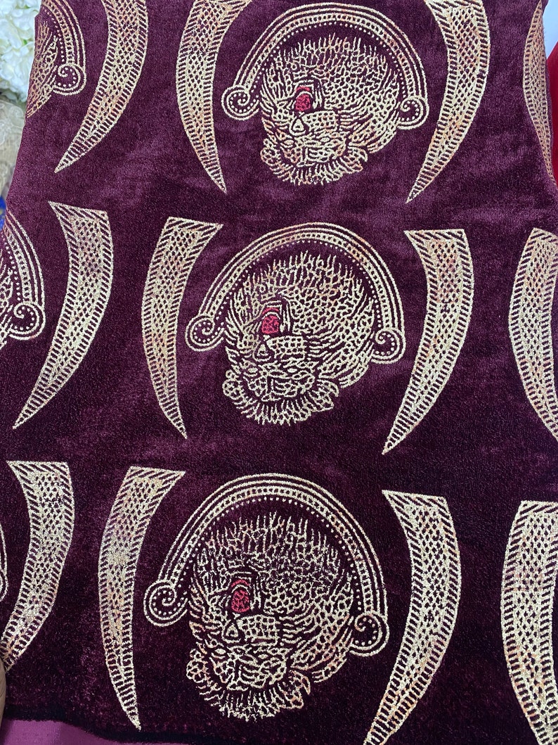 Red Igbo Beaded Cap, Ichie Hat, Isiagu Velvet Fabric, Coral Bead ...