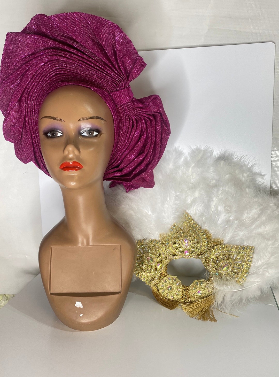Nigerian Traditional Autogele | Aso Oke Fabric Headwrap | African ...