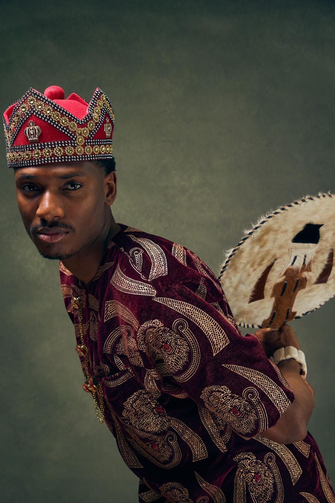 Handmade Isi Agu Outfit – Royal Nigerian Attire With Red Igbo Hat - Etsy