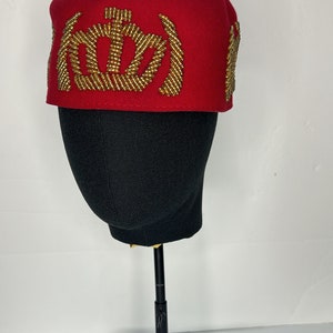 Classical Igbo Chieftaincy Nigerian Embroidered Handmade Red Igbo Ozo ...