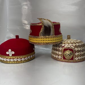 Igbo Beaded Chieftaincy Hat: African King Wedding Crown - Etsy