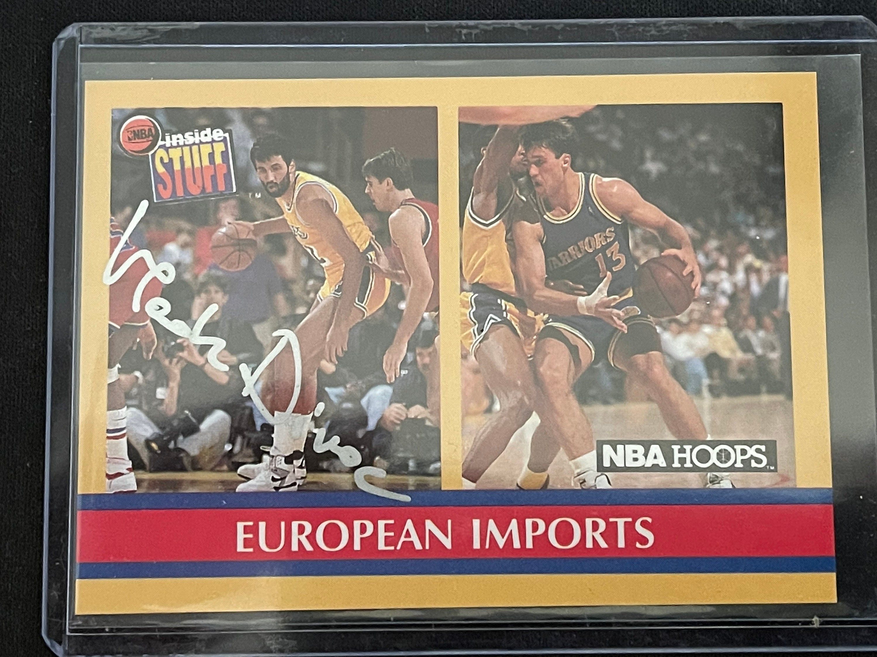 All 4 Cards - HOF 1990 Hoops Vlade Divac Autographed ROOKIE RC #384 and ...