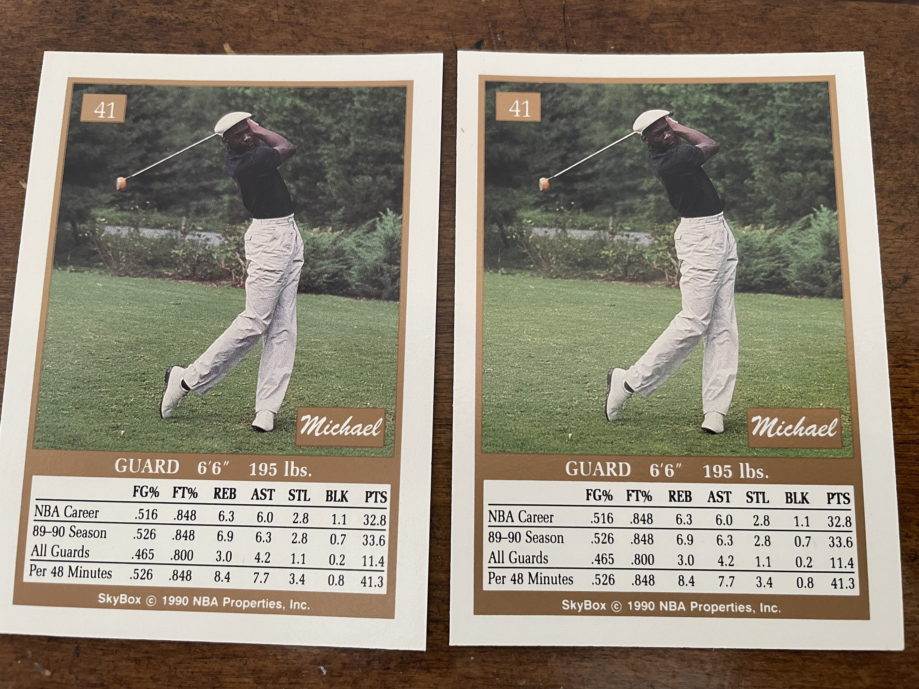 Both Cards - HOF GOAT Mint 1990-91 Skybox #41 Michael Jordan First ...