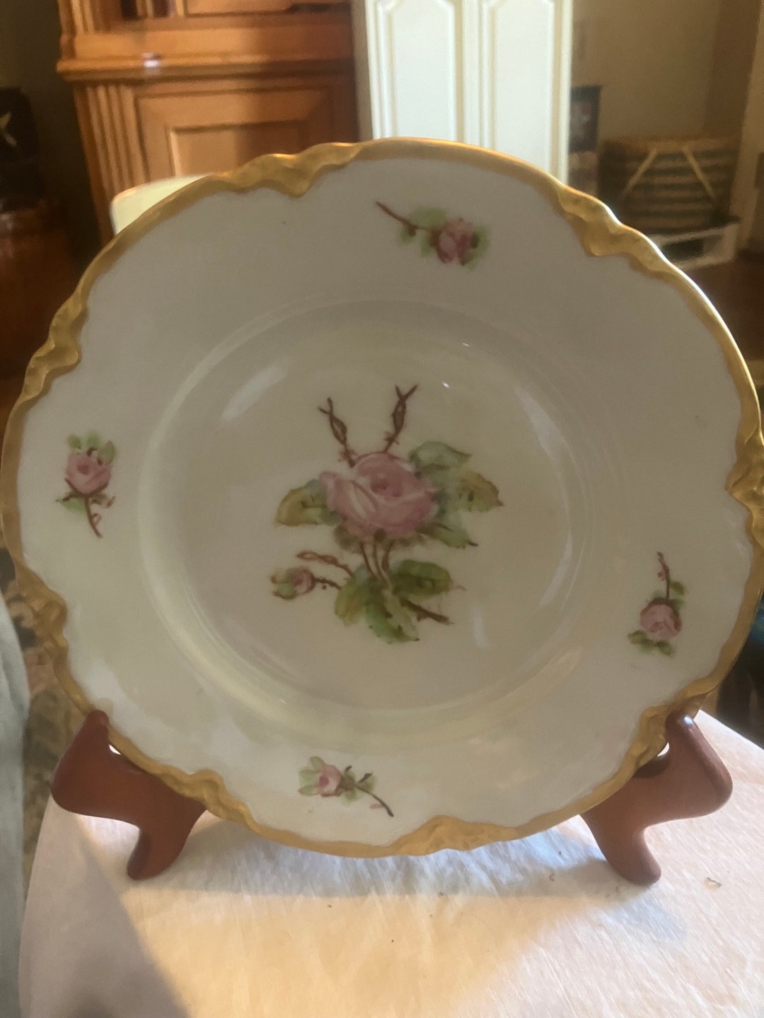 HUTSCHENREUTHER Selb Pasco Bavaria Germany Rose Pattern 8 Inch Fruit ...