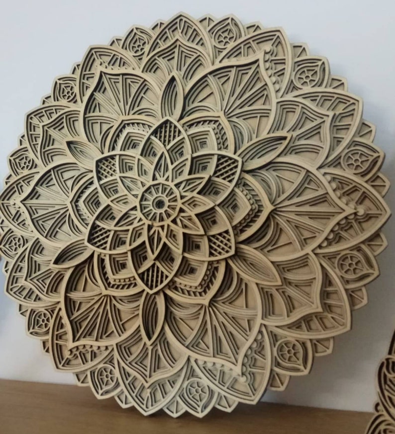 3d Layered Mandala, spirituelle Wandkunst, Holz Dekor, elegantes ...