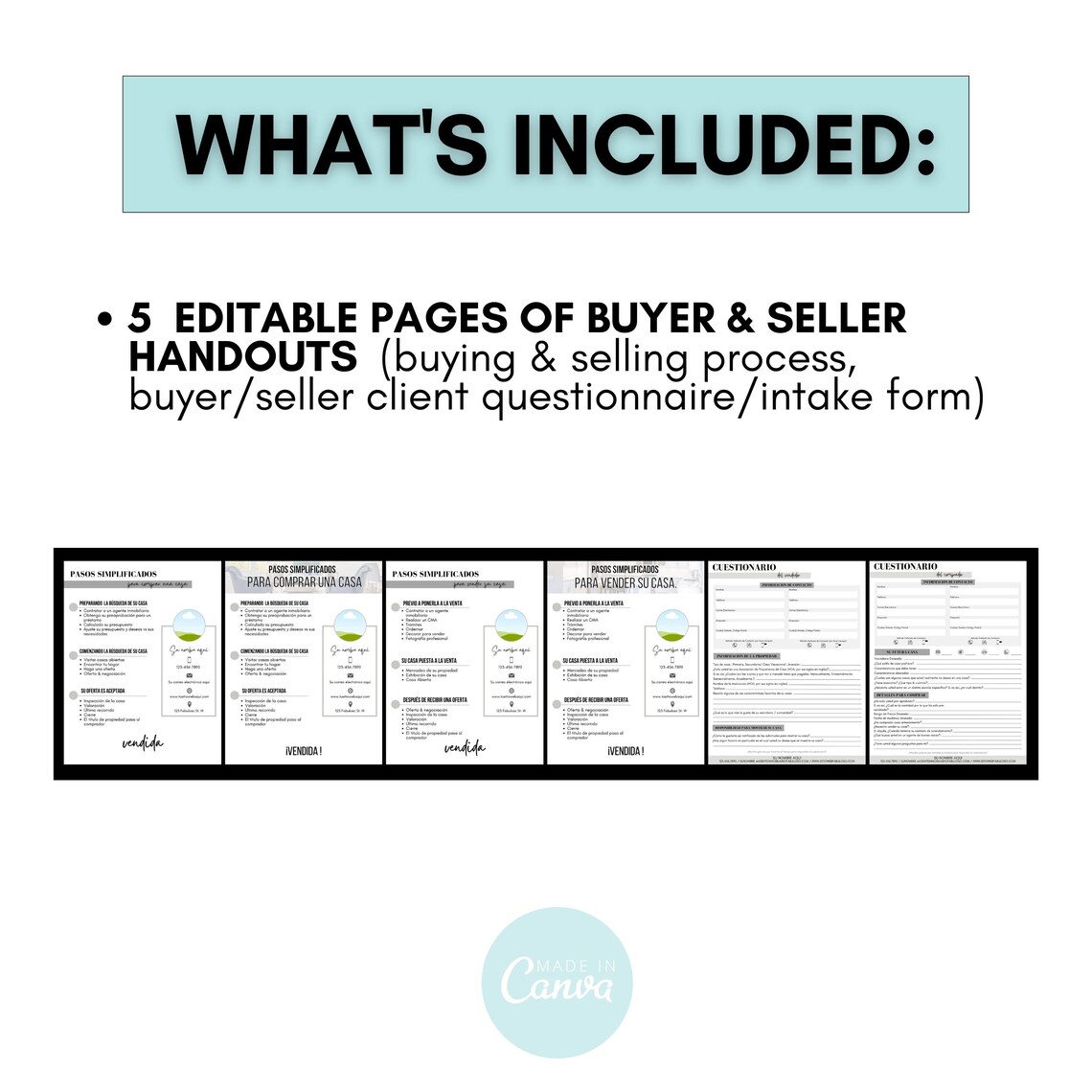 Process of Buying & Selling a Home Flyer and Client Intake Form Bundle ...