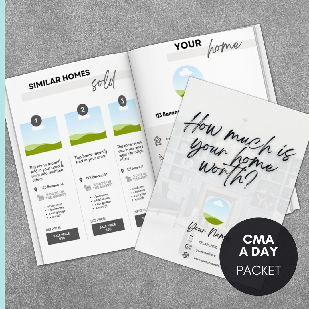 Home Equity Report Editable CMA a Day Template Comparative Market ...