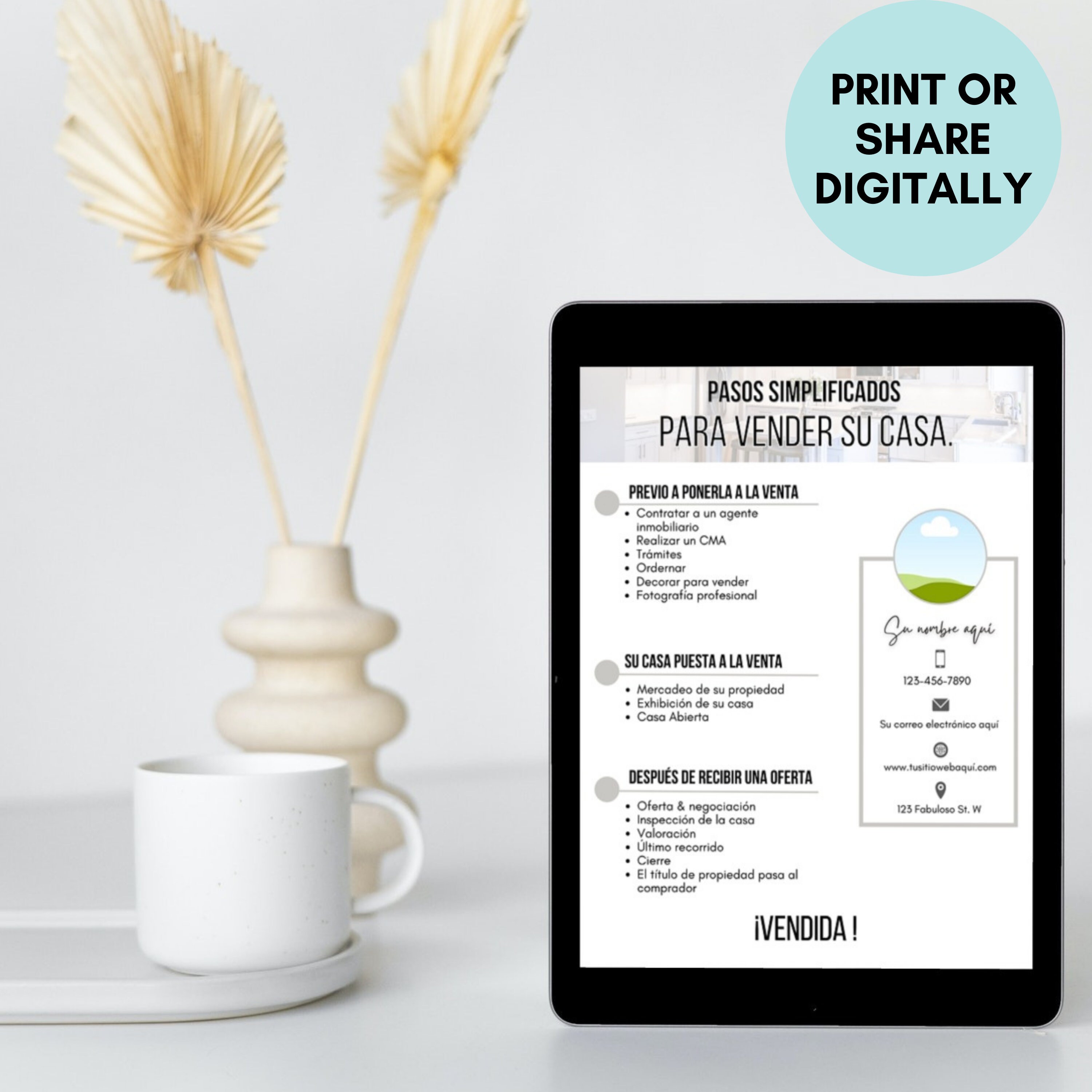 Buying and Selling a Home Process Flyer Bundle With Versions in English ...